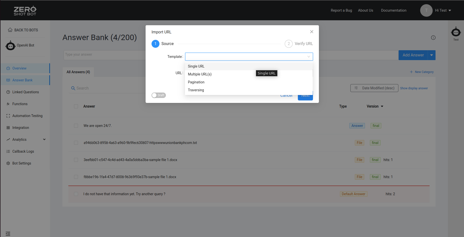 Building Bots With Zeroshotbot Using Openai Zeroshotbot Documentation